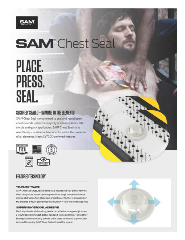 SAM Chest Seal Valved 2.0 – MedSoc Tactical Equipment
